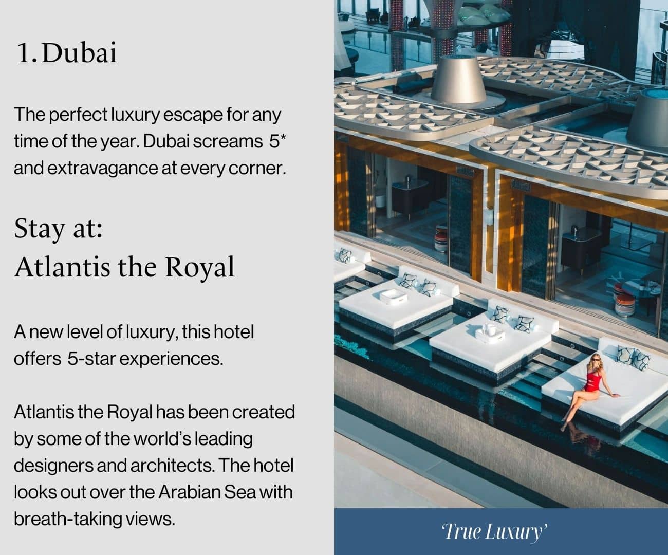Luxury Worldwide Collection Top 10 Bestselling Destinations